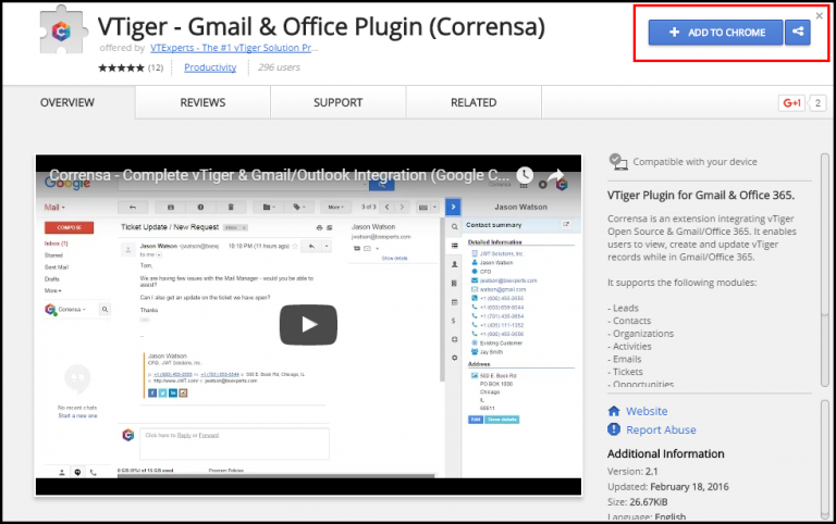 How To Install Free Office 365 Plugin for VTiger